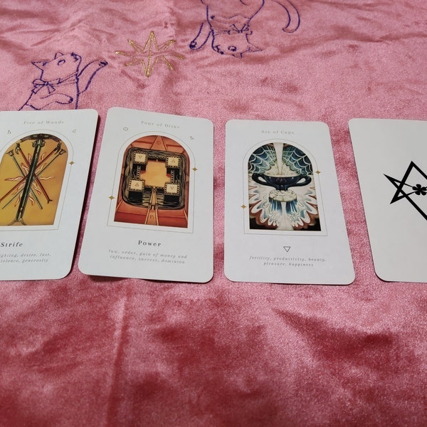 Thoth Tarot Set, Mini Thoth Tarot Cards Thoth Tarot Mat, Crowley Tarot ...