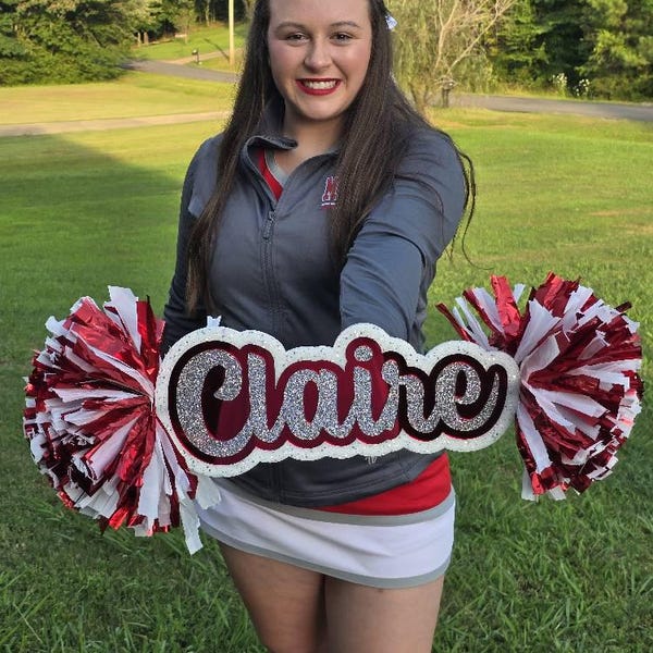 School Spirit Cheer Stick Customized With Mascot | Sports Mom| Acrylic ...