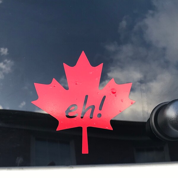 Canadian Eh Car Decal - Maple Leaf Car Sticker - Car Vinyl - Etsy