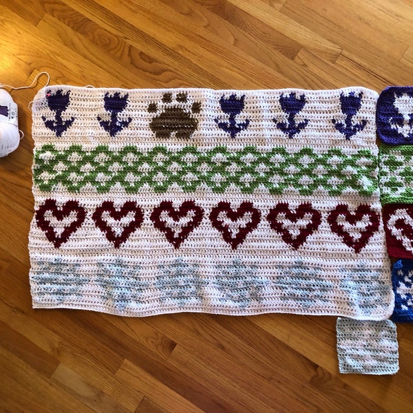 Tulip Graph Crochet PATTERN PDF - April Fair Isle Style Calendar ...