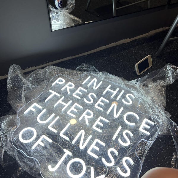 In His Presence Neon Sign: Christian LED Wall Decor - Etsy