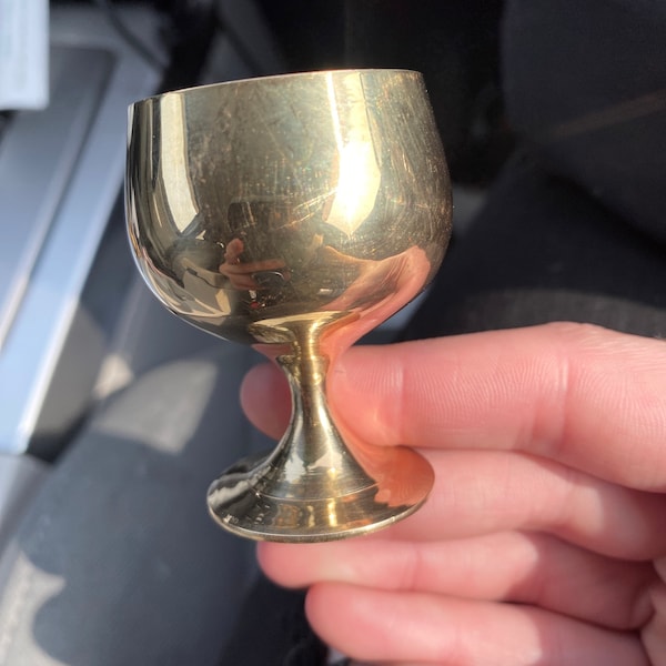 Brass Chalice-mini Chalice-travel Altar Chalice-your Choice Between 2 ...