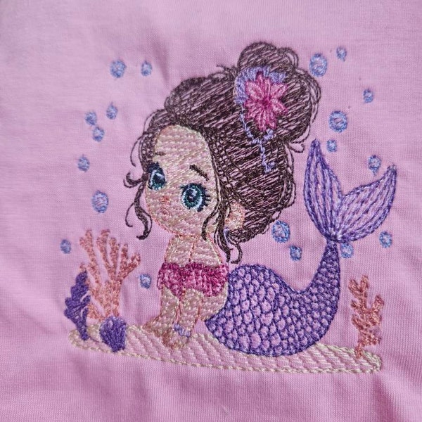 Mermaid Embroidery Designs - Princess Embroidery Design Machine ...