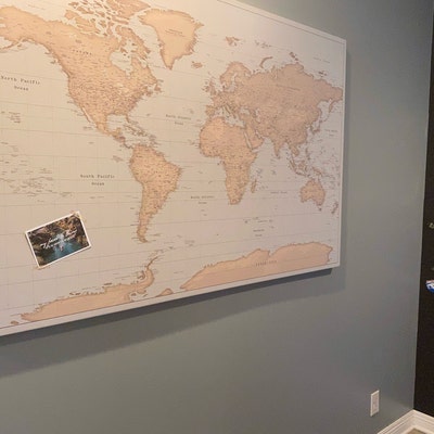 USA Places I've Been Push Pin Map Canvas Pin Board to - Etsy