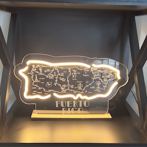 Puerto Rico Map Key Holder - Etsy