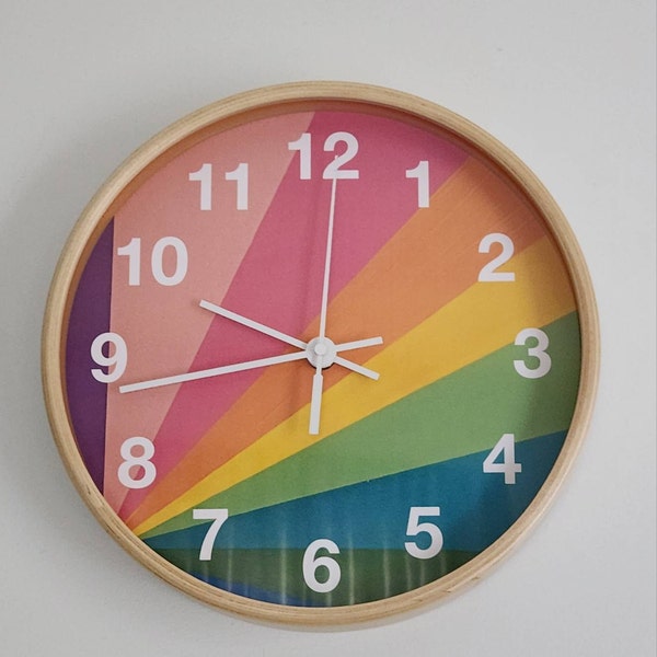 Vibrant Custom Wall Clock Personalize the Colors for Hand and Number ...