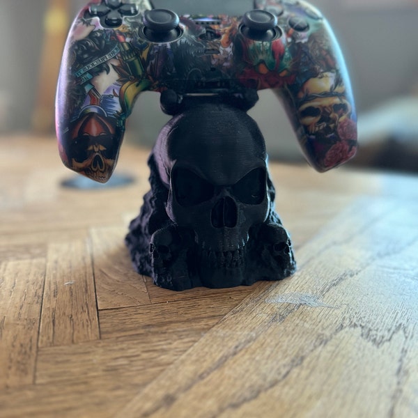 Skull Controller Stand Phone Holder, Gaming, Room Decor, Office ...