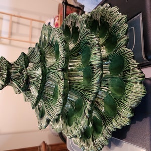 Duncan Hors Doeuvre Deviled Egg Ceramic Christmas Tree in a Beautiful Traditional Green Glaze - Etsy