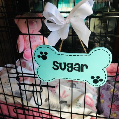 Dog Bone Name Sign Custom Dog Bone Sign Cute Dog Name Sign Decor Dog ...