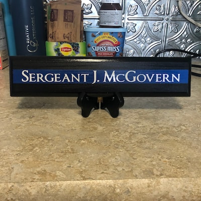 Police Officer Desk Name Plate, Police Officer Gifts, Police Promotion ...
