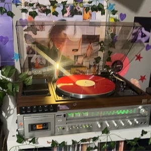 Long Brass LED Light for High Platter Vinyl Record Players Rechargeable ...