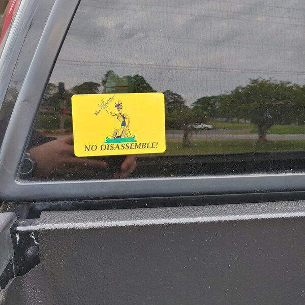 NO Disassemble Johnny 5 - 80’s Movie Gadsden Flag -vinyl Sticker ...