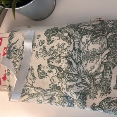 Toile De Jouy Fabric,book Sleeve, Book Bag, Book Purse, Book Protector ...