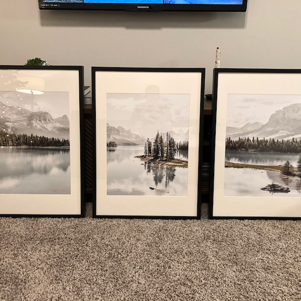 Set of Mountain Prints Set of Mountain Wall Art Landscape Wall Art ...