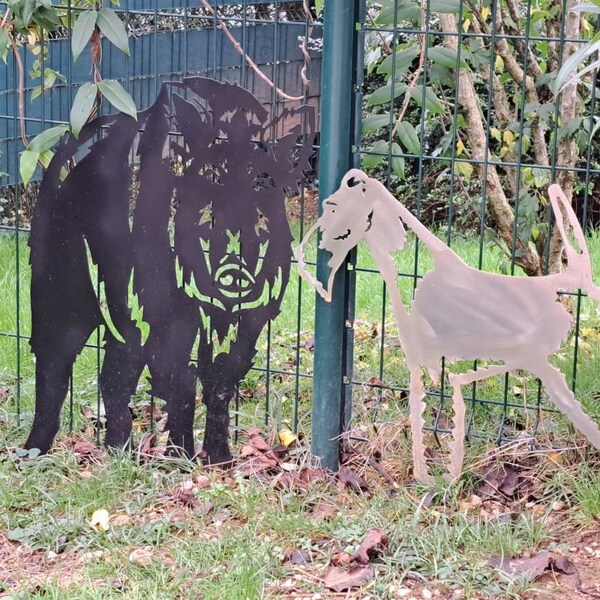 German Shepherd - Garden Statue - Corten Steel - Full Size - Etsy