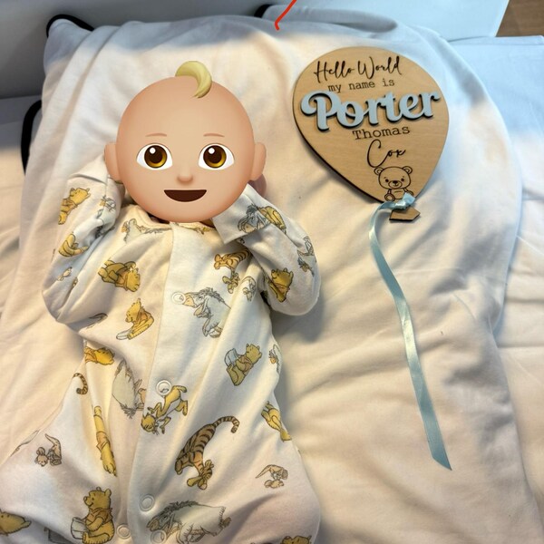 Baby Pregnancy Announcement Sign, Baby Scan Wooden Sign, Due Date ...