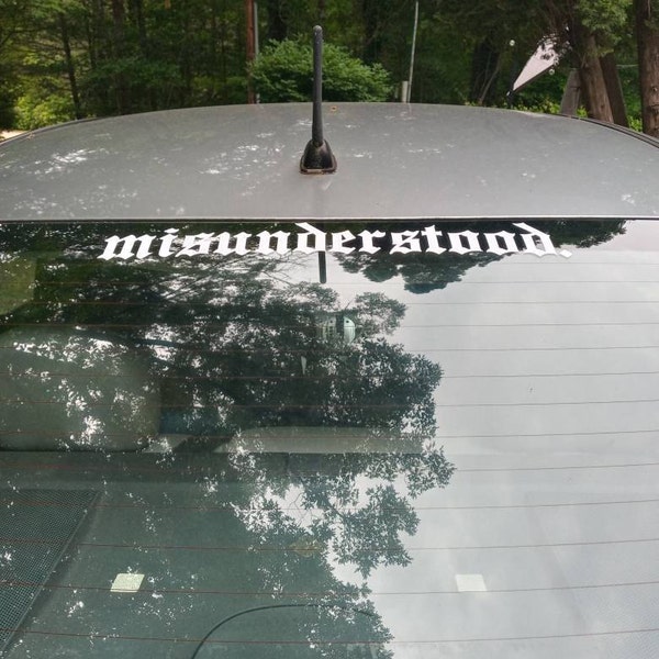 Misunderstood Decal Sticker Windshield Banner Vinyl Car Graphic - Etsy