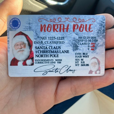 Santa ID / Santa Travel Card / Christmas Surprise for Kids - Etsy