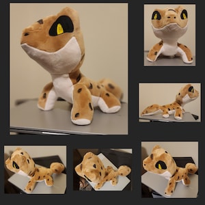 Pet Lizard Plush Sewing Pattern .pdf Tutorial Leopard Gecko Crested ...