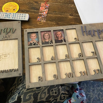 School Years Photo Frame Pre K Grade 12 to Graduation Picture Frame ...