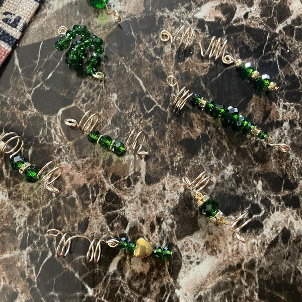 Loc Jewelry Silver Stars Set of 3 Dread/braid Charms Dreadlock Coils ...