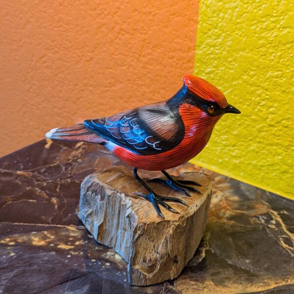 Hand Carved & Painted American Robin - Etsy