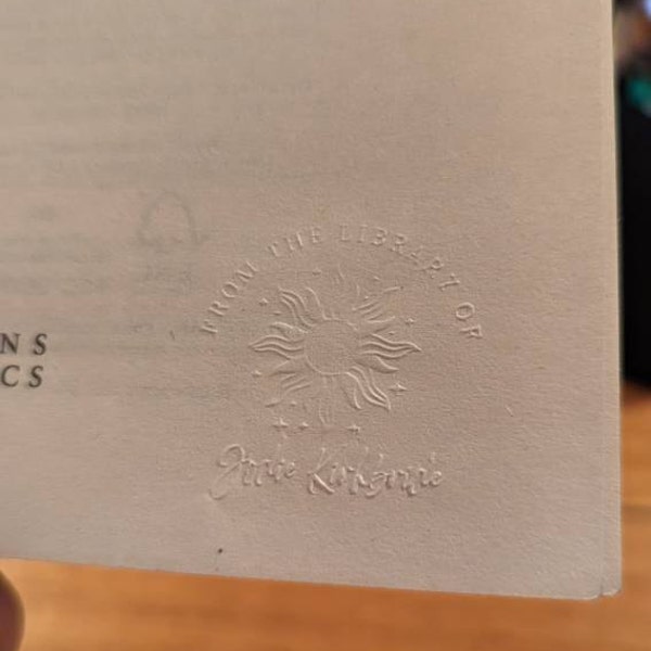 Embossing Stamp, Book Embosser, Ex Libris Book Embosser, Bookish Gifts ...
