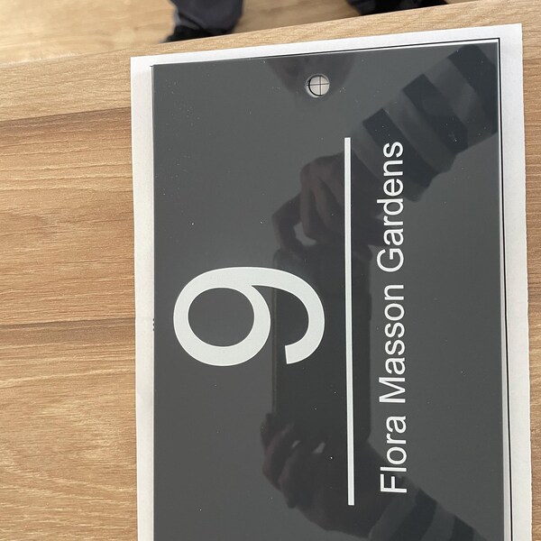 Modern Anthracite House Number Sign No Number Thin Stainless Steel ...