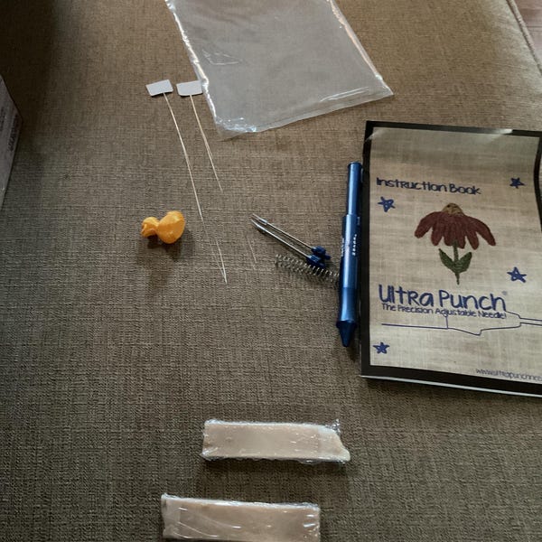 The Old Tattered Flag "farm Friends Large" ULTRA PUNCH NEEDLE Pattern Cow Sheep Pig Chicken ...