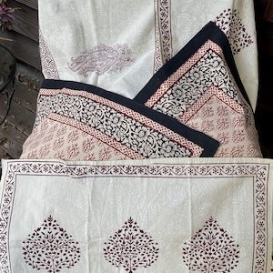 Indigo/dabu/blue Block Prints Fabric Hand Printed Indian Fabric Natural ...