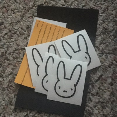 Bad Bunny Logo Decal Sticker Evil Bunny Bad Bunny - Etsy