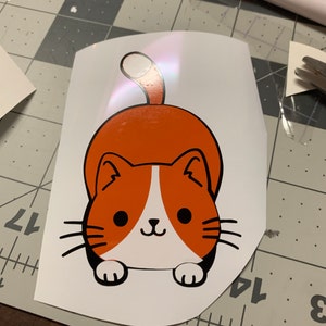 Cute Cat Layered SVG Cut File Kawaii Orange Cat Cutting File Kitty ...