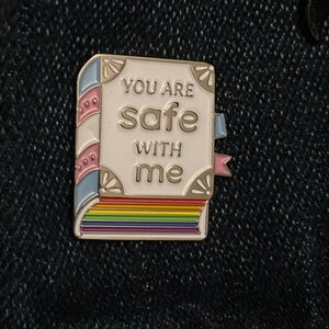 You Are Safe With Me // Enamel Pin // Pride - Etsy