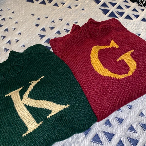 Personalized Unisex Christmas Sweater Wizard and Witch. Monogram ...