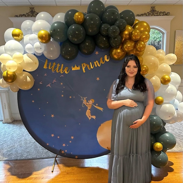 Custom Picture Round Backdrop Birthday Wedding Circle Cover ...