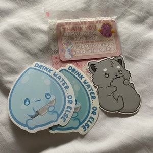 Drink Water Reminder Sticker Cute Stay Hydrated Motivation - Etsy