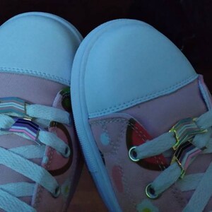 Trans Lace Locks Small Subtle Gay Pride Shoelace Enamel Badge Shoe ...