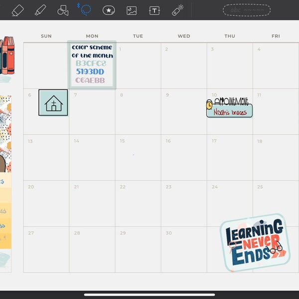 Digital Planner Beach Day Stickers | A Beach Themed Digital Sticker Kit ...