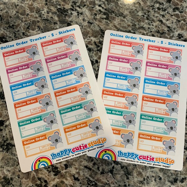 12 Cute Online Order Tracker Planner Stickers - Etsy