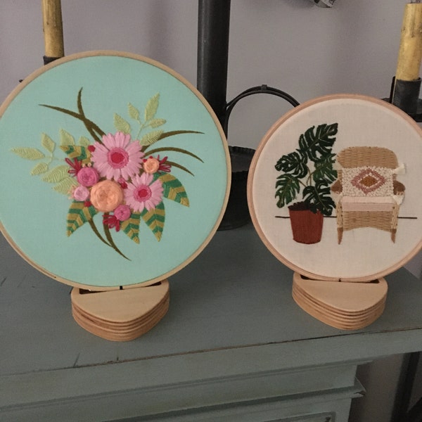 Hoop Prop: Embroidery Hoop Stand or Cross Stitch Display, Easy Gifting ...