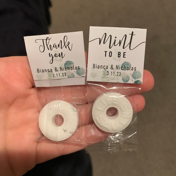 100pcs Mint to Be Wedding Favors,wedding Mints Labels,custom Wedding ...