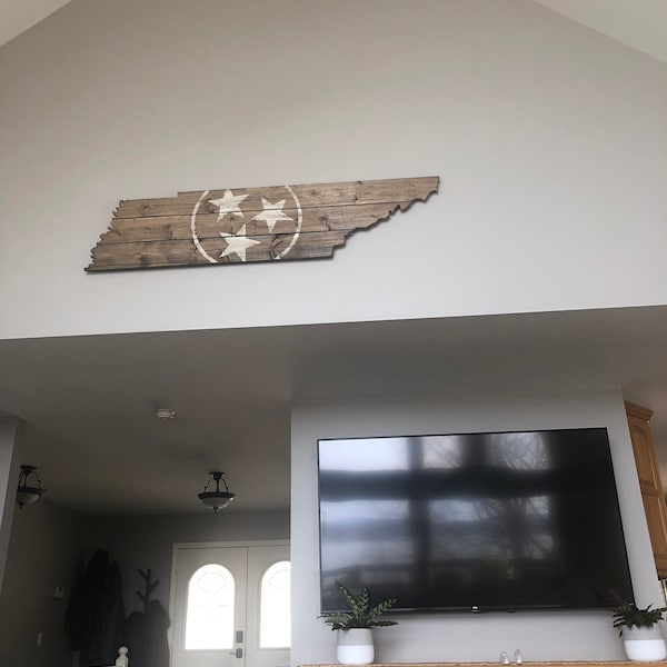 Tennessee State Flag Wooden Cut Out - Etsy