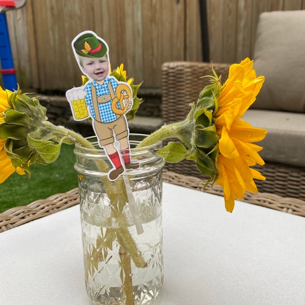 Oktoberfest Photo Cupcake Toppers: German Guy Birthday Cutouts - Etsy
