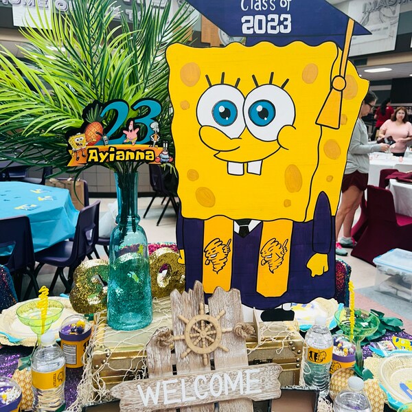 PERSONALIZED Spongebob Ocean Inspired Name Glitter Die Cut/party ...