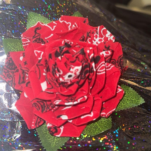 Bandana Fabric Rose - Etsy