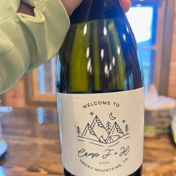 Camp Bachelorette Champagne Labels, Weekend in the Woods Party Favors ...