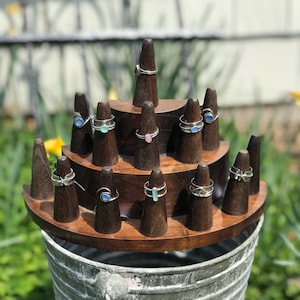 Oval Shap Wood Necklace Display - Etsy