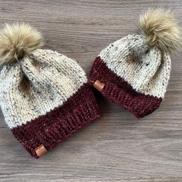 Knitting Pattern, THE PEBBLE BEANIE, Women's Knit Hat, Knit Winter Hat ...