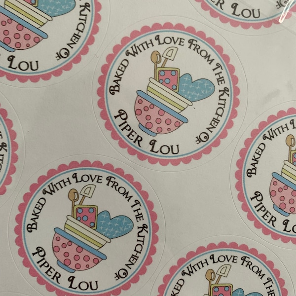 Kitchen Stickers, Baking Stickers, Personalized Kitchen Stickers ...