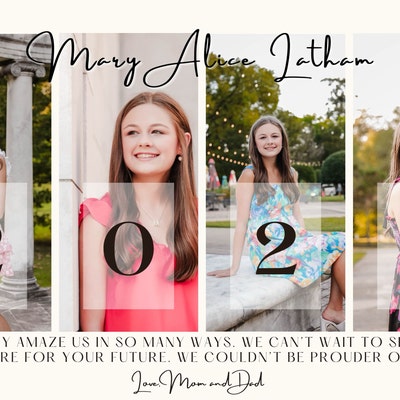 Full Page Senior Yearbook Ad Template, Yearbook Full Page, 8.5x11 ...